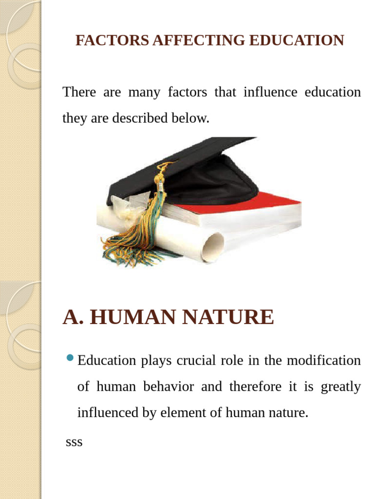 Key Factors Influencing Education | PDF