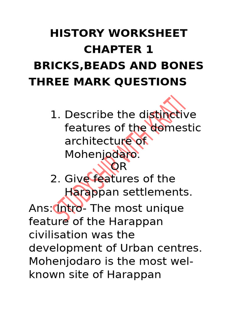 SWK History Chap 1 Three Mark Questions | PDF