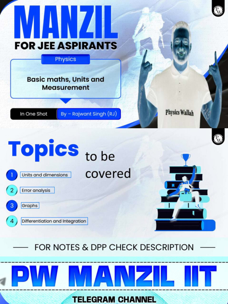 Basic Maths, Units and Measurements - Class Notes - Manzil JEE 2025 ...