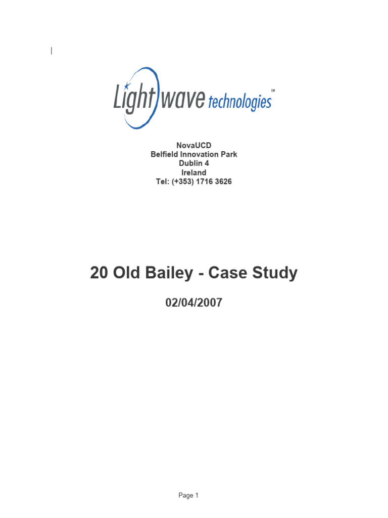 Lightwave 20oldbailey Casestudy | PDF