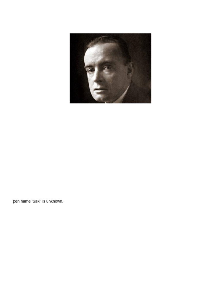 H. H. Munro, Saki biography | PDF | Saki