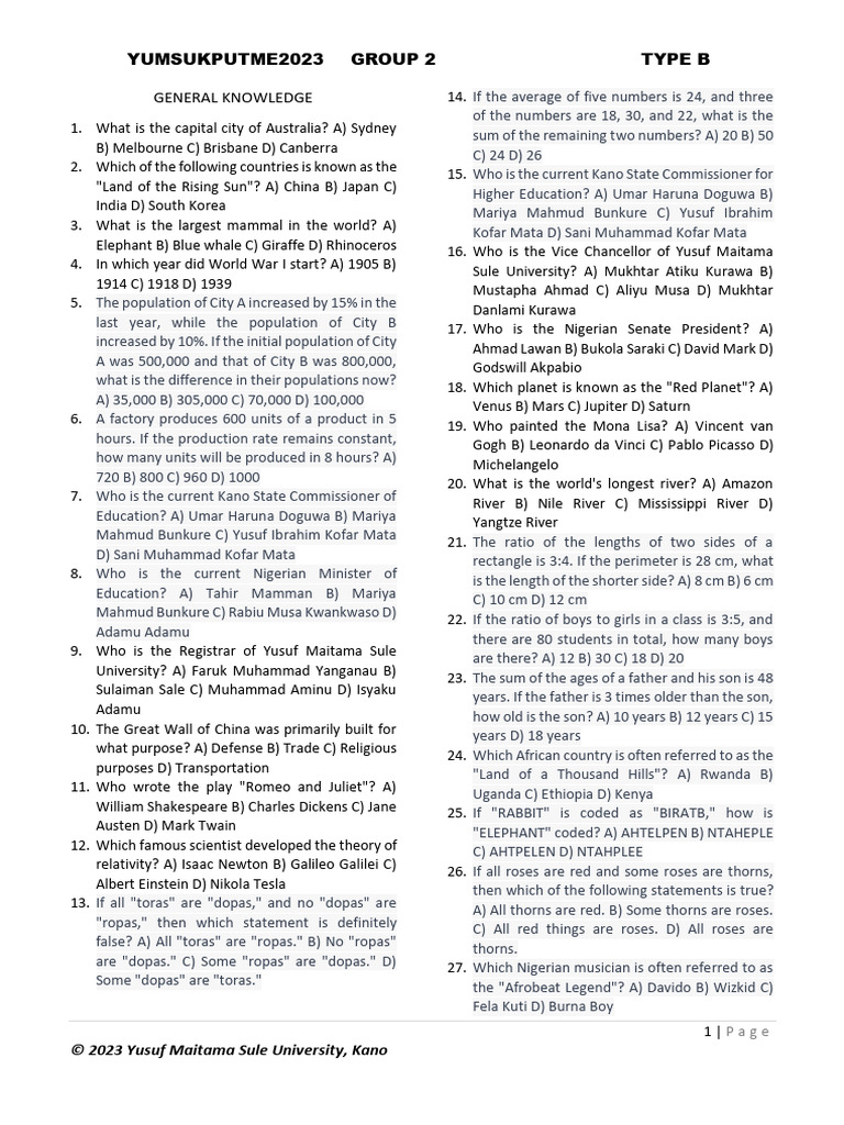 group 2 Type B Exam | PDF | Force | Computer Security