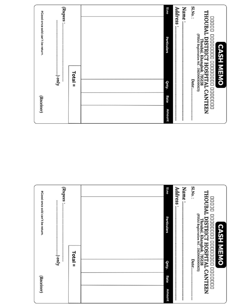 Canteen Recipt | PDF