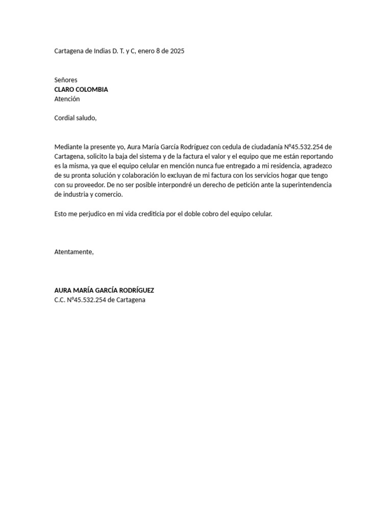 Carta Claro | PDF