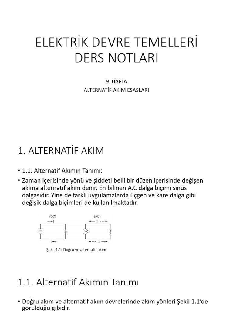 10 Alternatif Akım Esasları | PDF