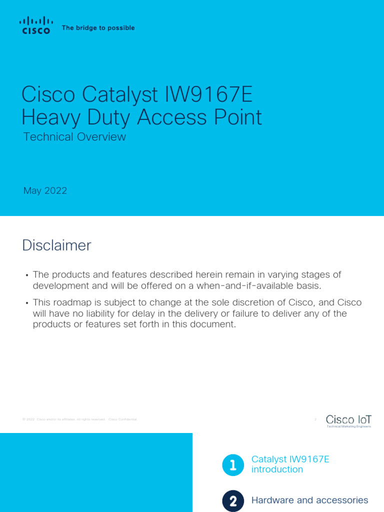 Cisco Catalyst IW9167E Heavy Duty Access Point TDM | PDF | Wi Fi ...