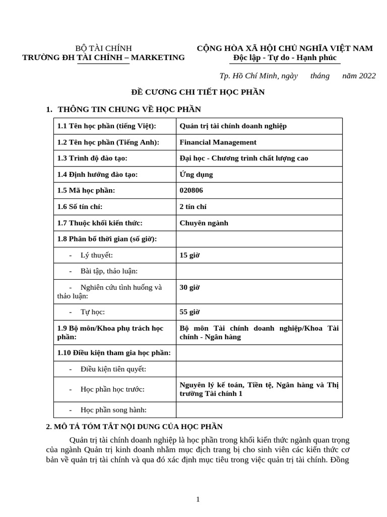 QTTC-lam Bo Sung Cho Khoa QTKD-2TC-LT-17.10.2023 (CLC) | PDF