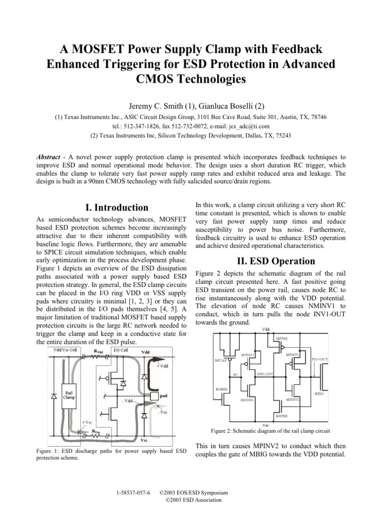 ESD Protection in CMOS Tech | PDF | Bipolar Junction Transistor | Field Effect Transistor