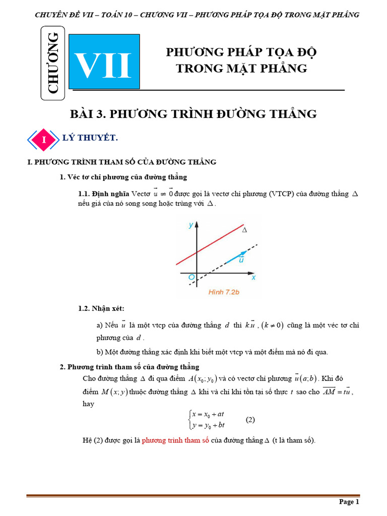 Chuyen de Phuong Phap Toa Do Trong Mat Phang Toan 10 Canh Dieu Trang 3 | PDF