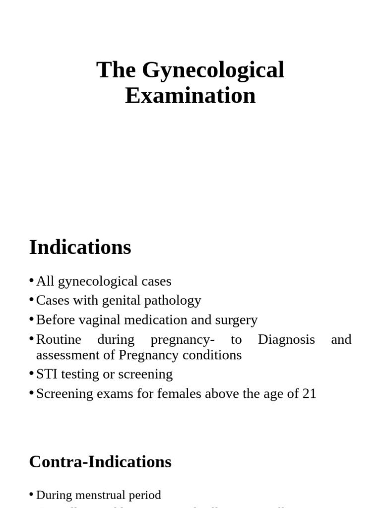 Pediatric Gynecological Examination Guide Pdf Clinical Medicine