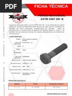 Ficha Tecnica Perno Estructural Astm A 325 Tipo 1 | PDF | Tornillo | Conocimiento procedimental