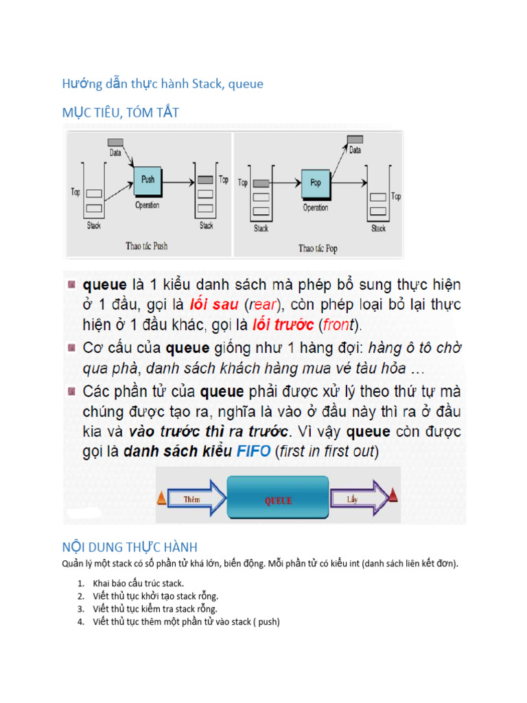 b5 Thuchanh Stack Queue | PDF