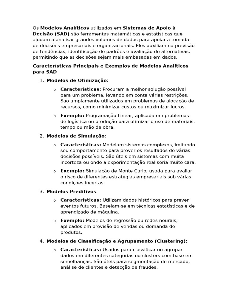 Modelos Analíticos em Decisão Empresarial | PDF | Otimização matemática ...