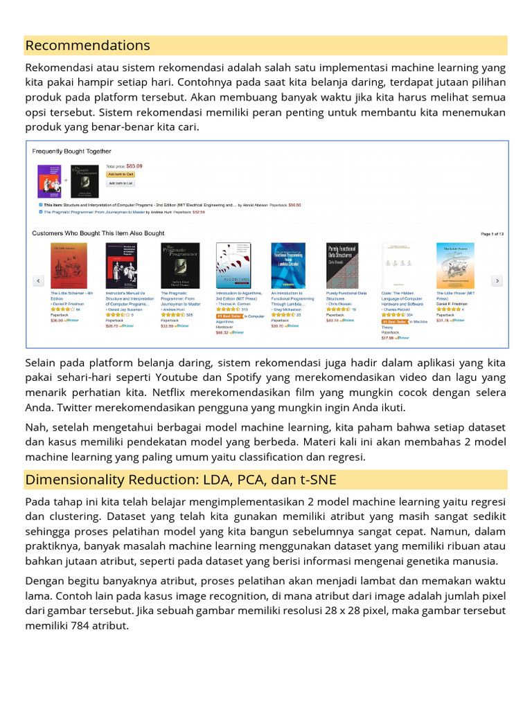 Unsupervised Learning - Recommendations - Dimensionality Reduction-01 | PDF