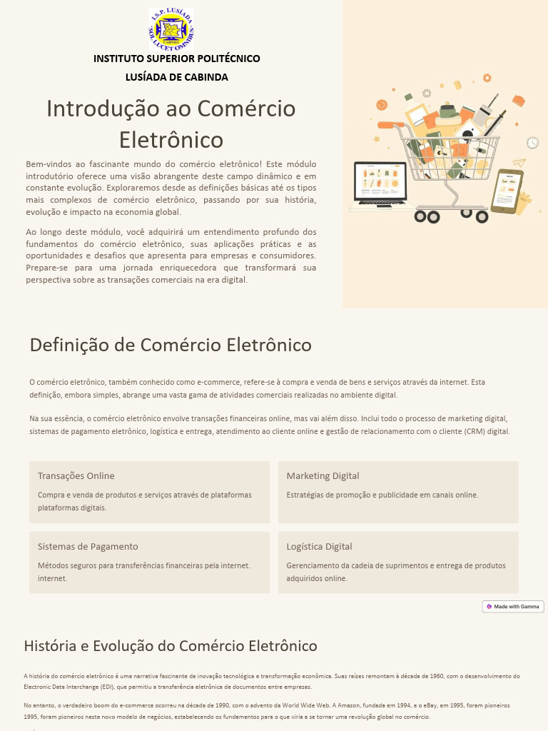 Modulo 1 Introducao Ao Comercio Eletronico | PDF | E-commerce | Internet