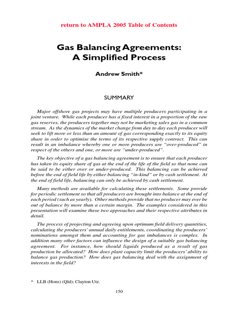 Understanding Gas Balancing Agreements | PDF | Interest | Gases