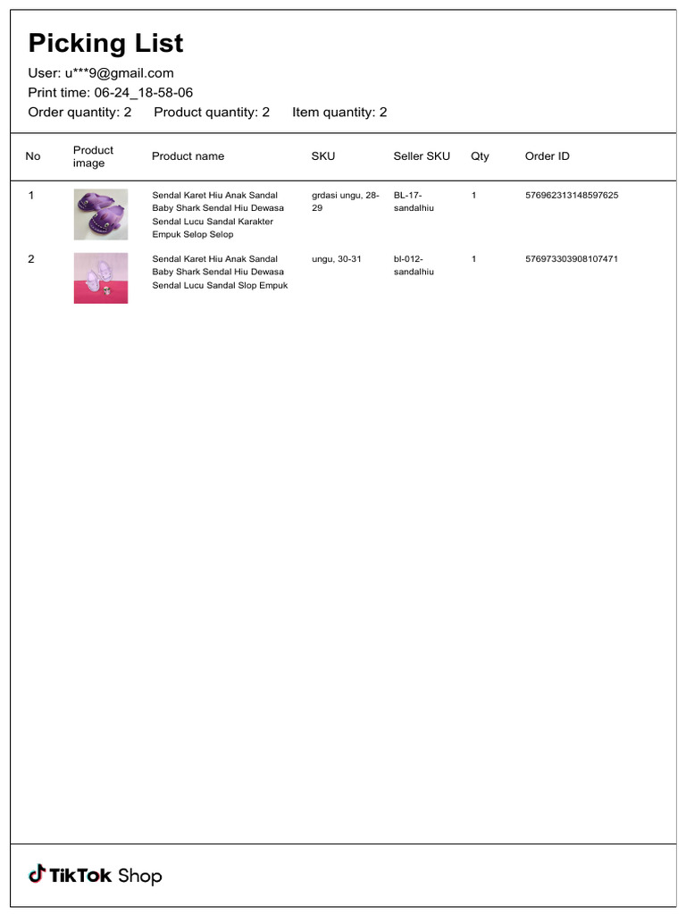 06-24 - 18-58-06 - Picking List | PDF