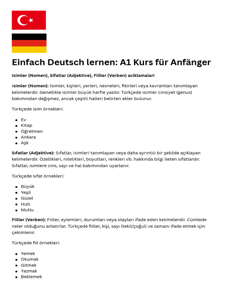 Einfach Deutsch Lernen A1 | PDF