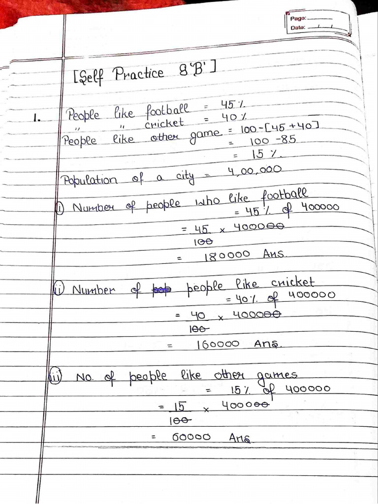 Chapter 8 Self Practice 8B | PDF