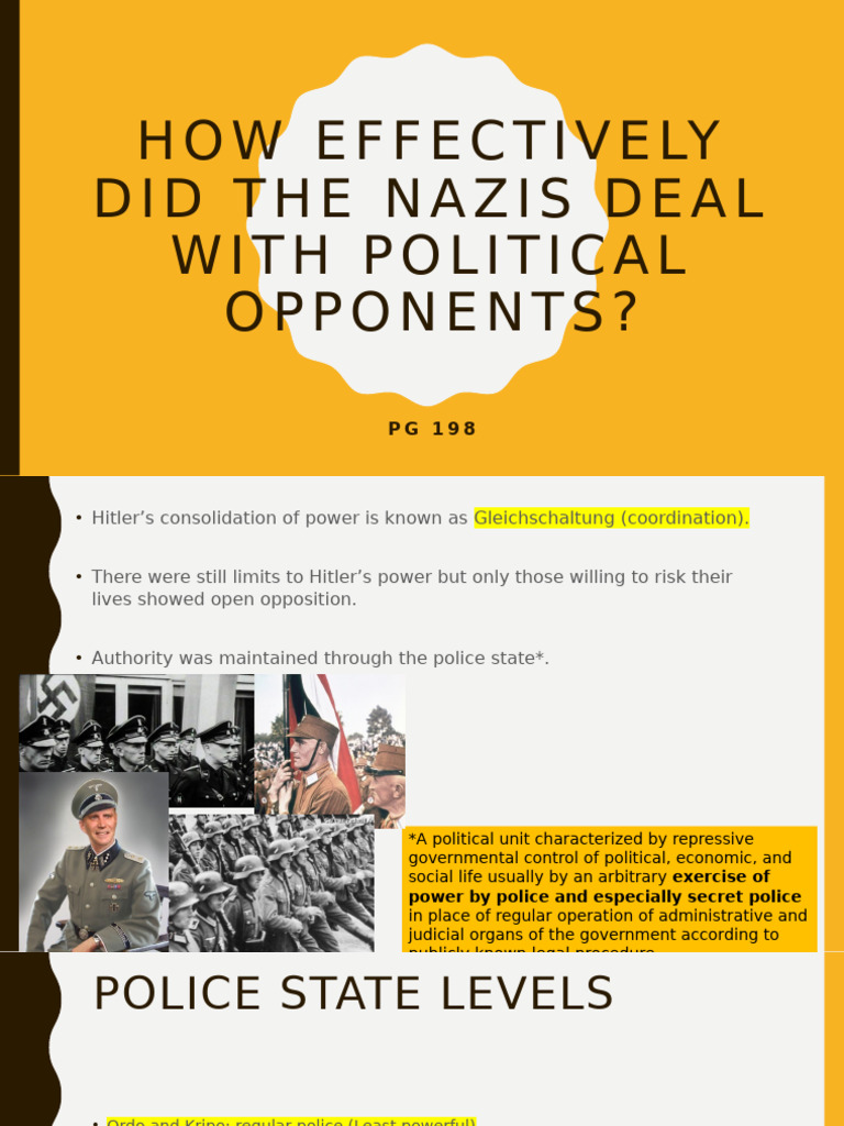 Nazi Control of Political Opponents | PDF | Gestapo | Heinrich Himmler
