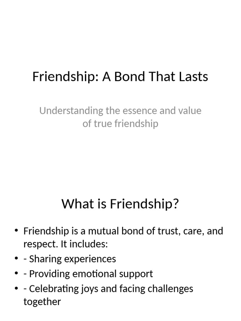 Friendship_Presentation | PDF