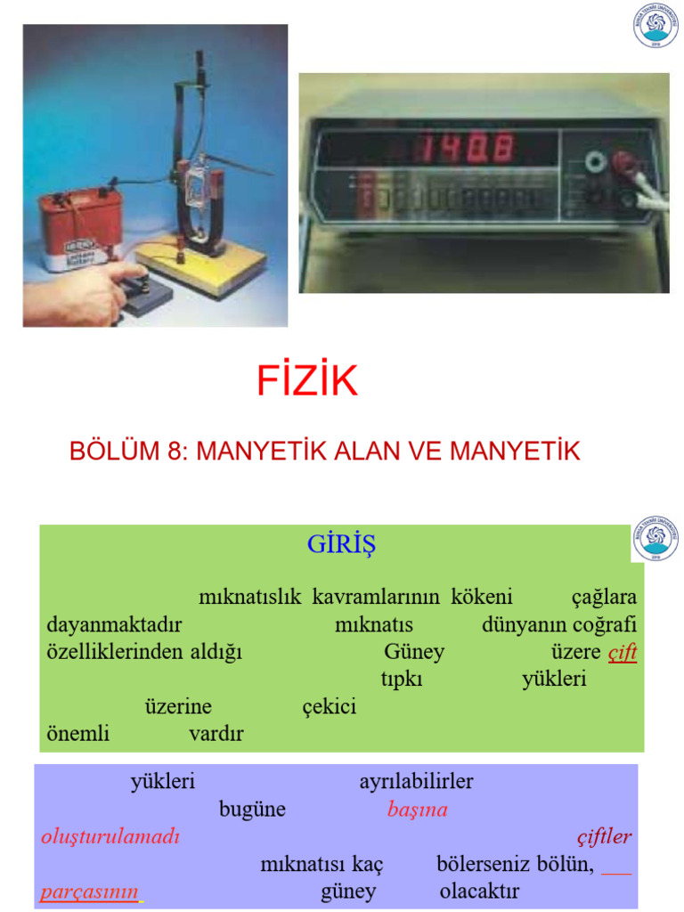 Bölüm 8 - Manyetik Alan Ve Manyetik Kuvvetler | PDF