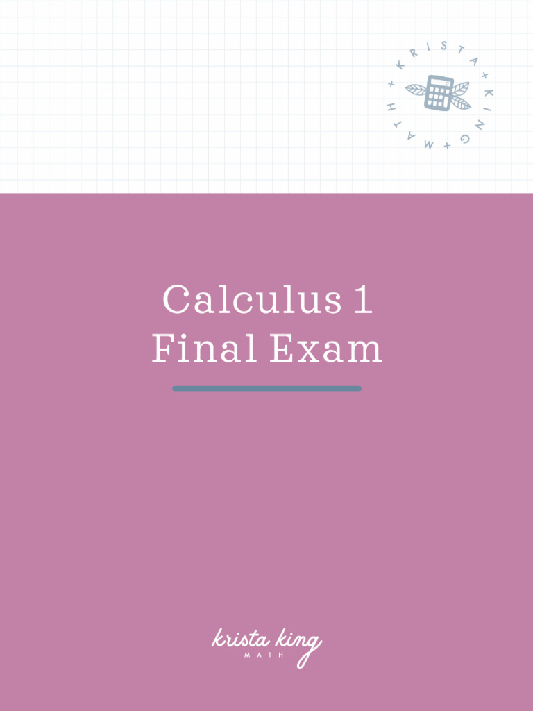 Calculus 1.Final Exam.Practice 2 | PDF | Analysis | Mathematical Concepts