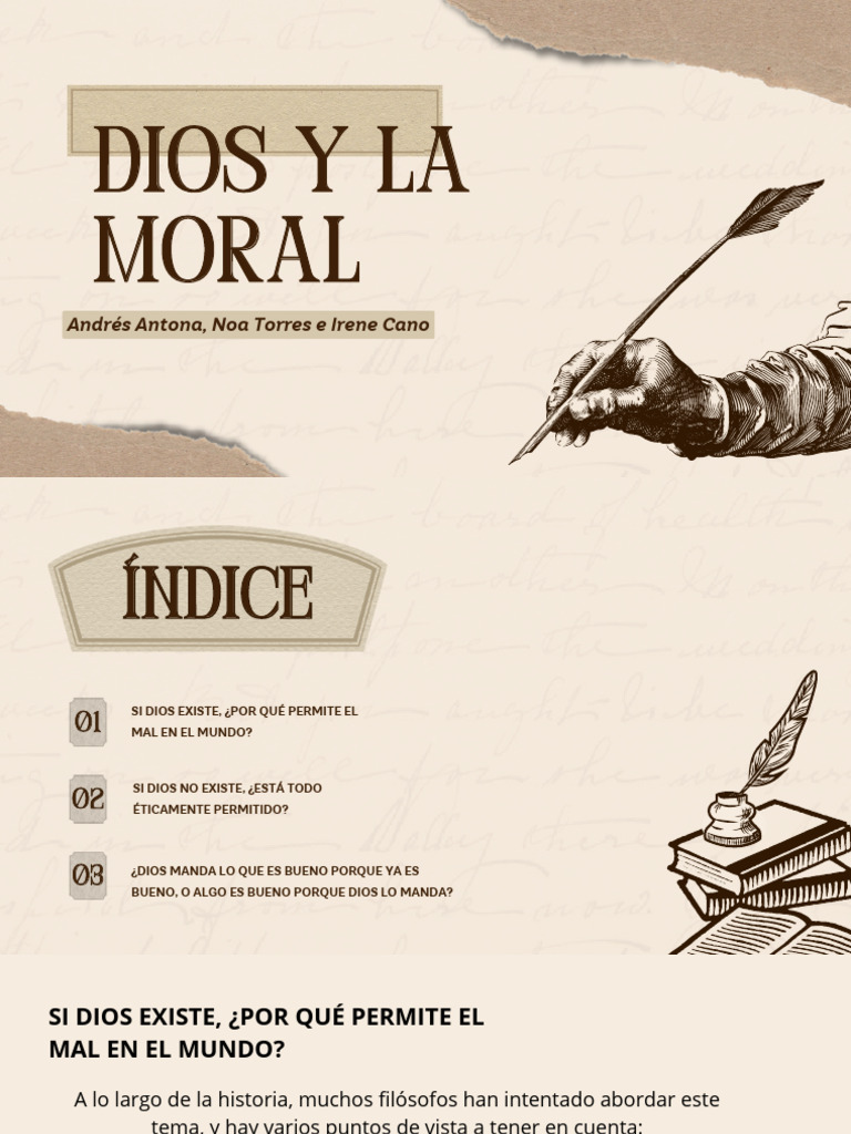 Dios y Moral: Dilemas Éticos y Filosóficos | PDF | Moralidad | Mal
