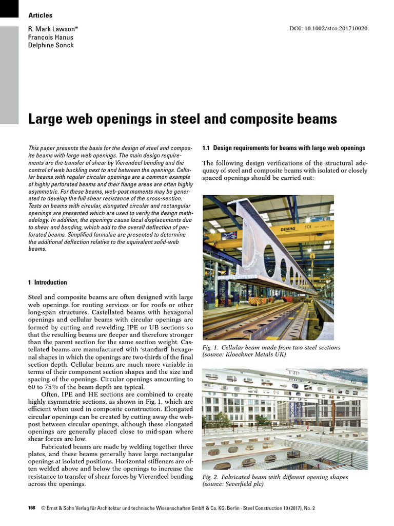 Lawson Et Al-2017-Steel Construction | PDF | Bending | Beam (Structure)