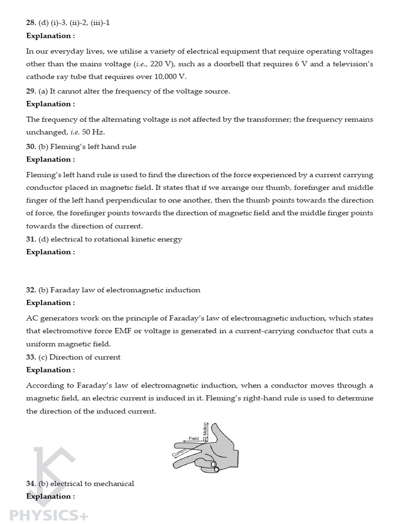Electromagnetism Class 10 Qna V3 | PDF | Electromagnetic Induction | Transformer