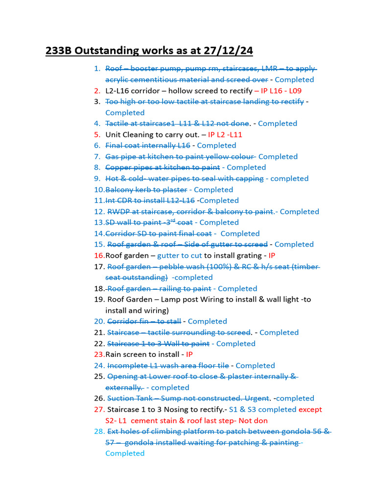 233B Construction Progress Report 2024 | PDF | Architectural Elements ...