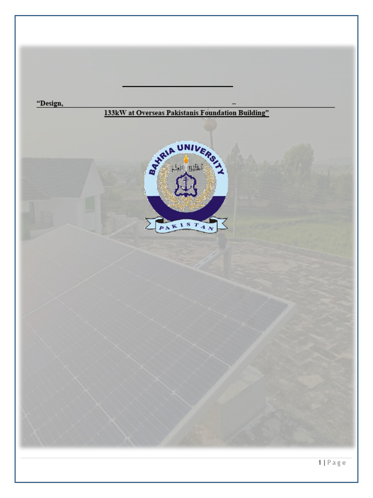 PQM Project Report rev.1 | PDF | Solar Panel | Photovoltaics