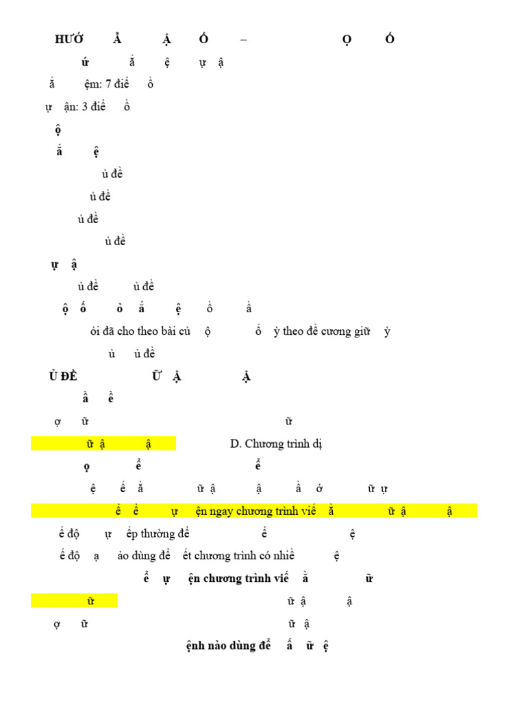 ĐỀ CƯƠNG CKI TIN 10 | PDF