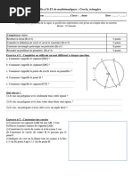 Évaluation sur les triangles en 6ème | PDF