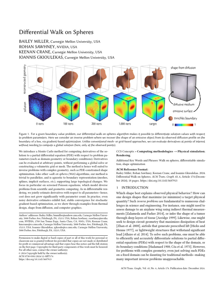 2405.12964: Differential Walk on Spheres | PDF | Partial Differential ...