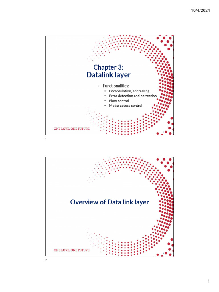 Datalink Layer Functions & Error Control | PDF | Computer Network | Error Detection And Correction