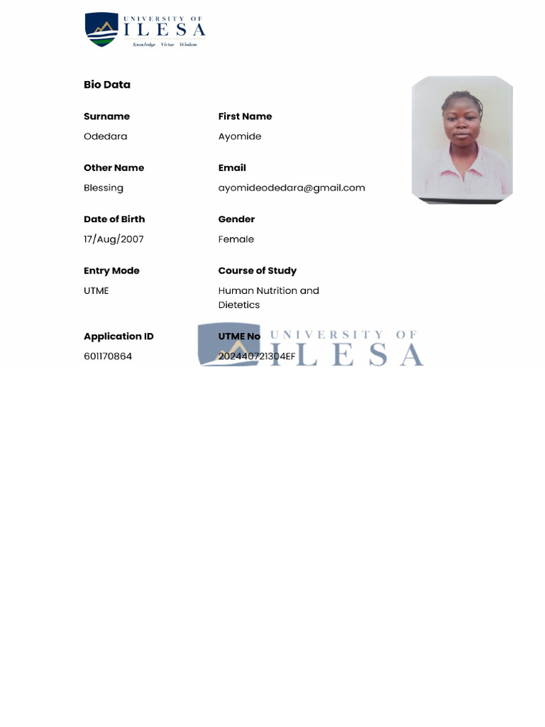 Ayomide Unilesa | PDF