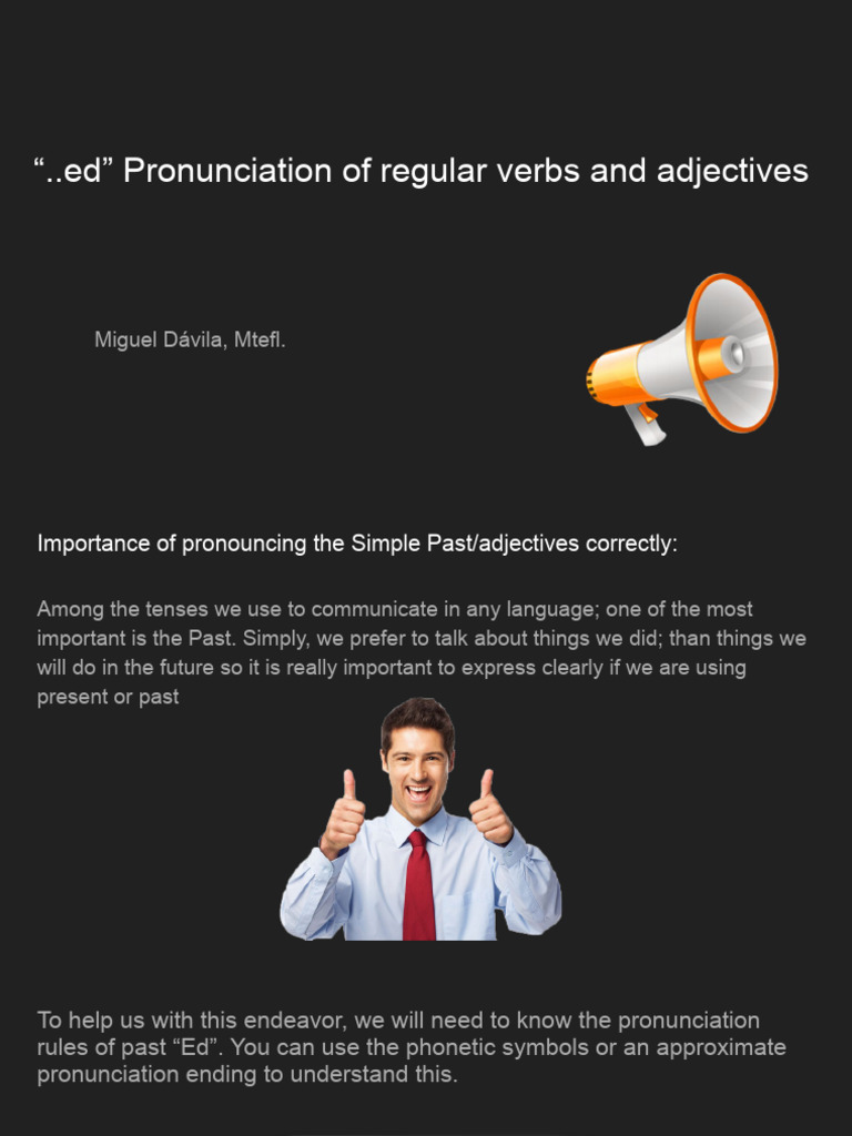 Ed Pronunciation Regular Verbs - Adjectives | PDF | Grammar ...