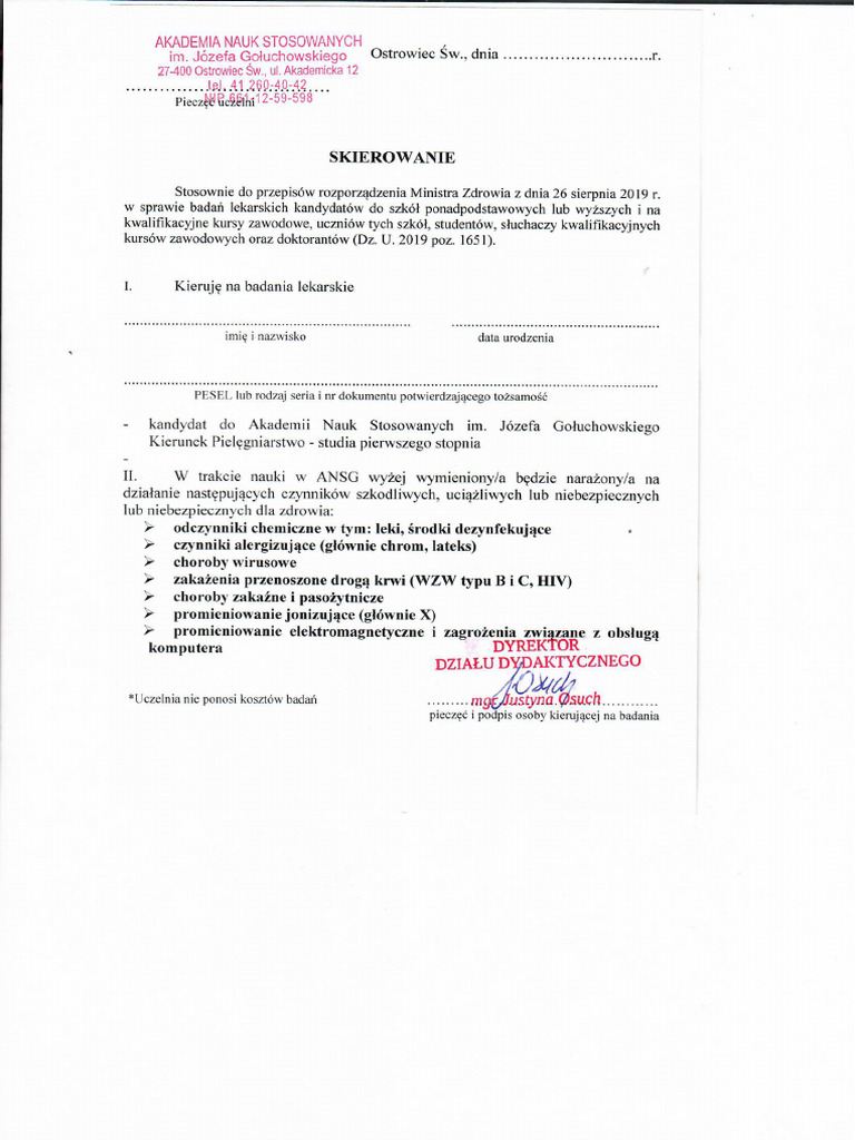 Skierownie I Stopien | PDF