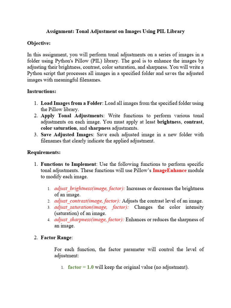 Computer Vision Assignment | PDF | Contrast (Vision) | Python (Programming Language)