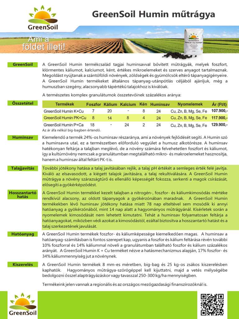 GreenSoil Humin Mutragya | PDF