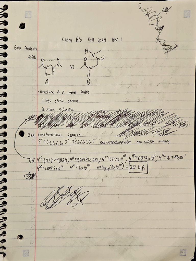 Chem. Bio. HW1 | PDF