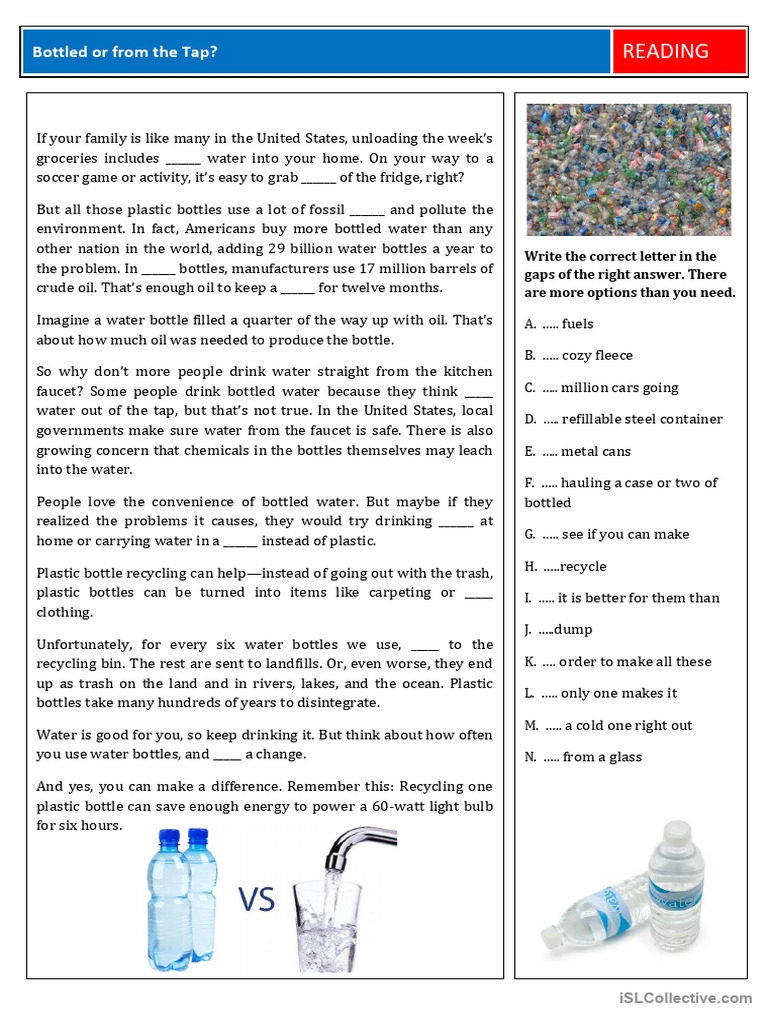Bottled or From the Tap_ | PDF | Recycling | Waste