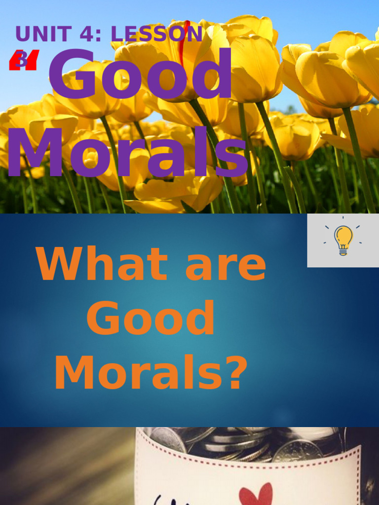 Good Morals 1 | PDF