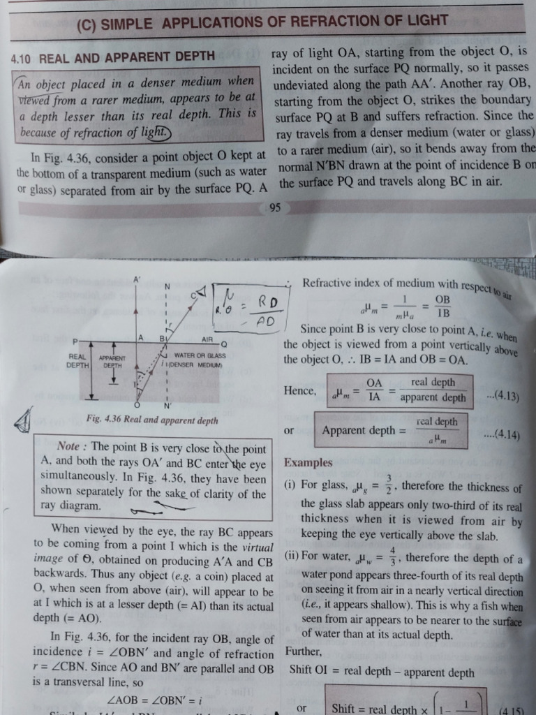 Refraction Through Plane Surface Part 3 | PDF | Refraction | Refractive ...