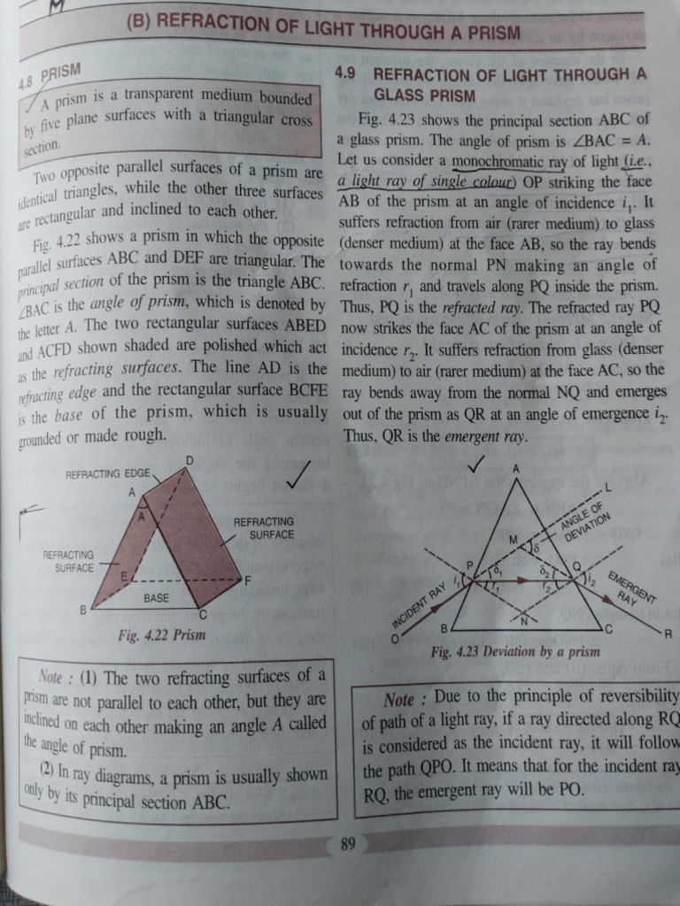 Refraction of Light Through a Prism | PDF | Refraction | Refractive Index