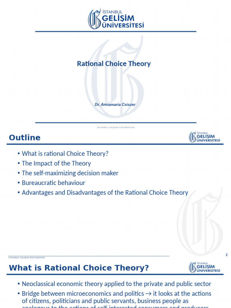Rational Choice Theory | PDF | Economics | Economies