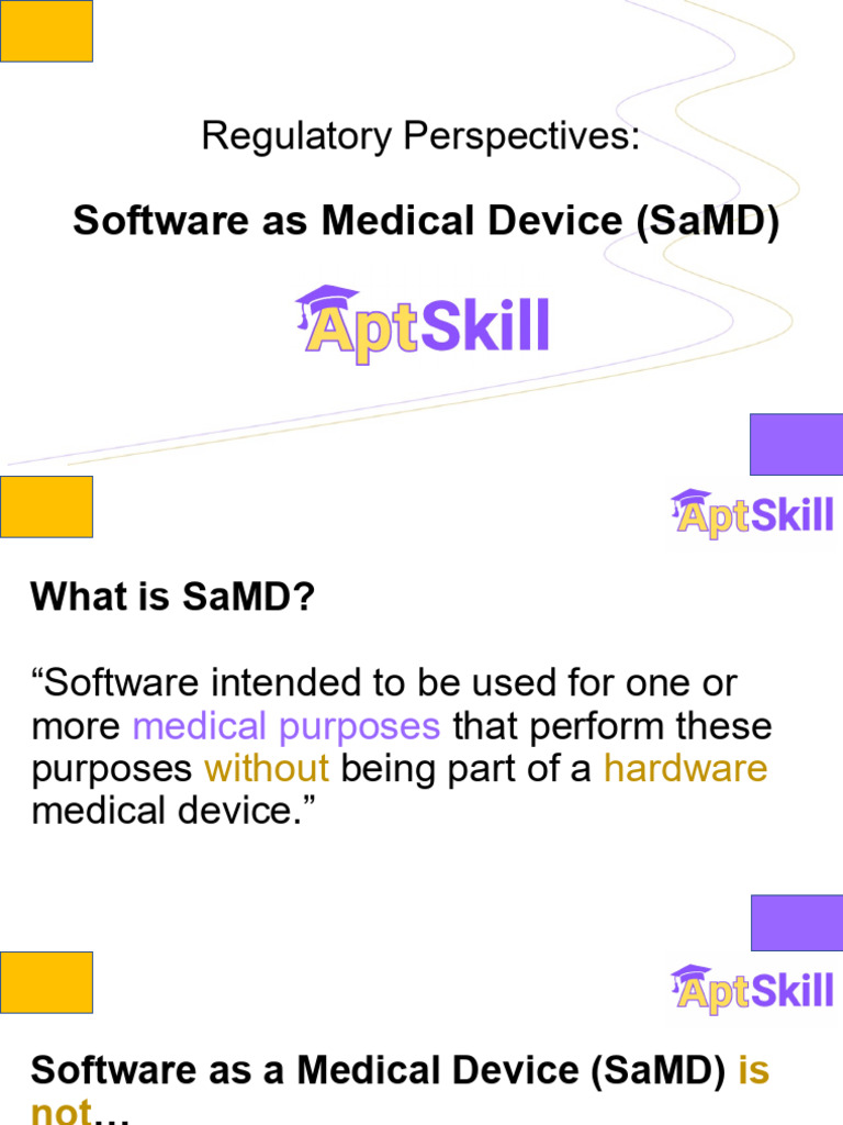 SaMD Regulatory Insights & Types | PDF