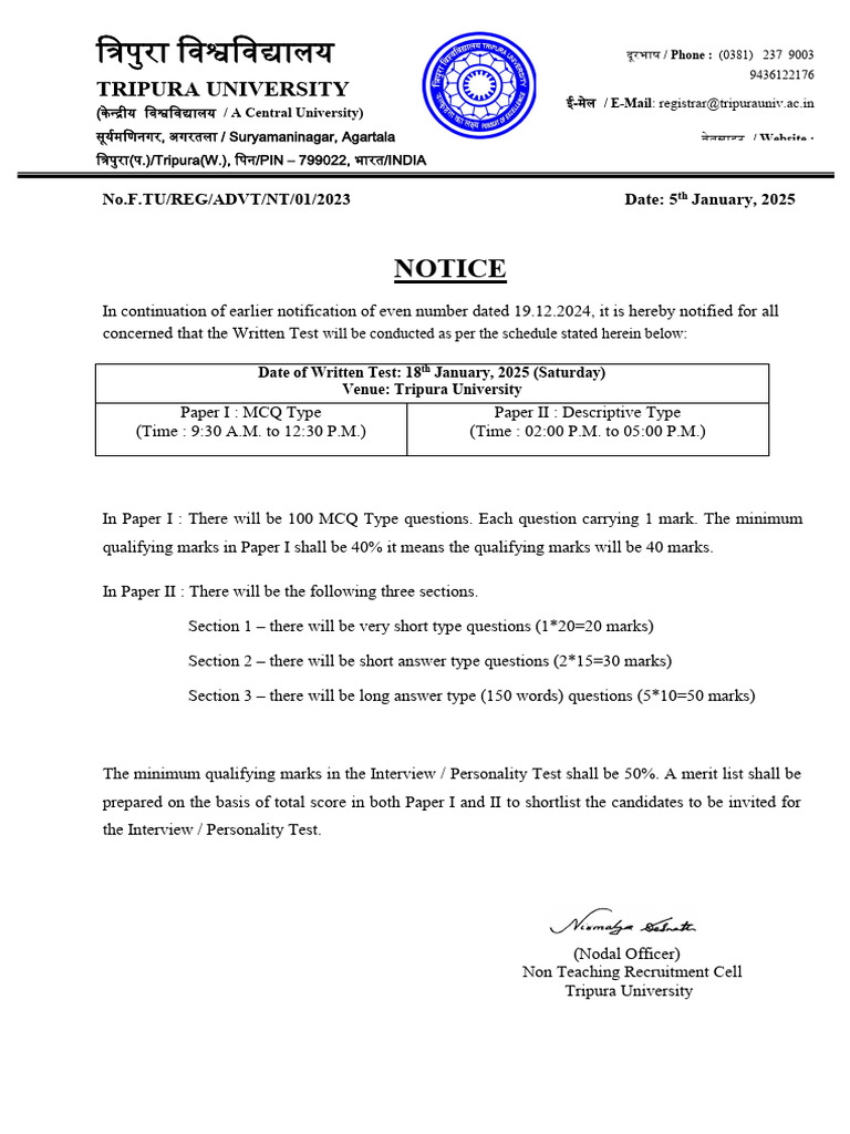 1736138918 Notice Regarding the Qualifying Marks and Question Pattern ...