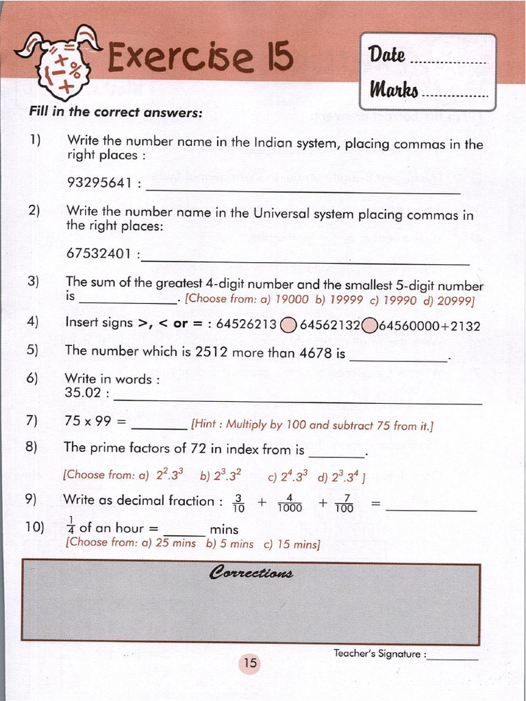 Class 5 Mental Maths-19 | PDF